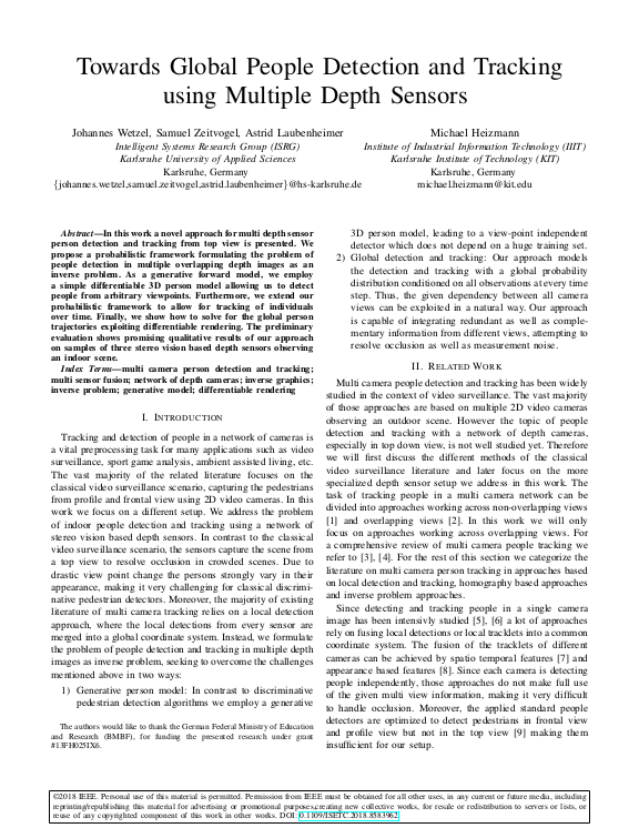 Towards Global People Detection and Tracking using Multiple De...