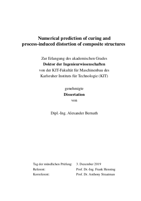 Numerical prediction of curing and process-induced distortion ...