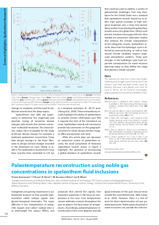 Paleotemperature reconstruction using noble gas concentrations...