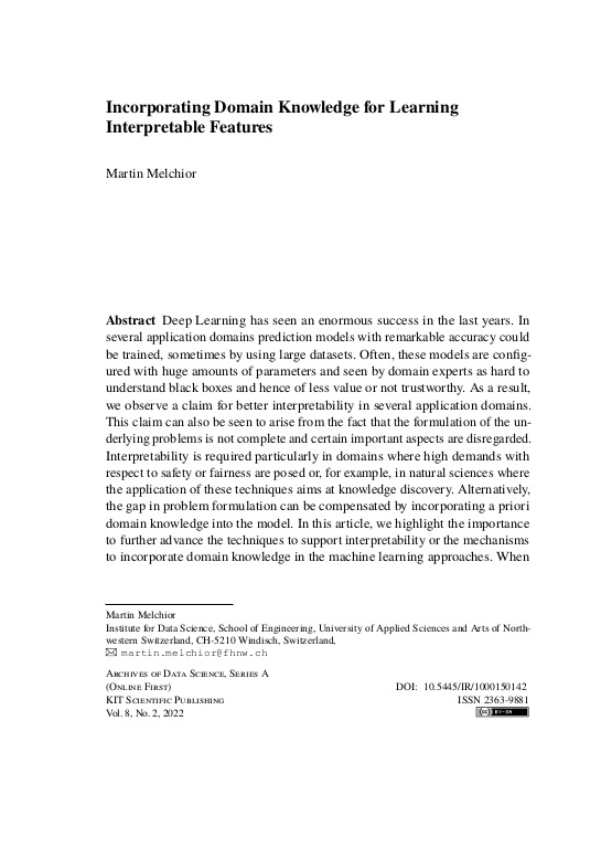 Incorporating Domain Knowledge for Learning Interpretable Feat...