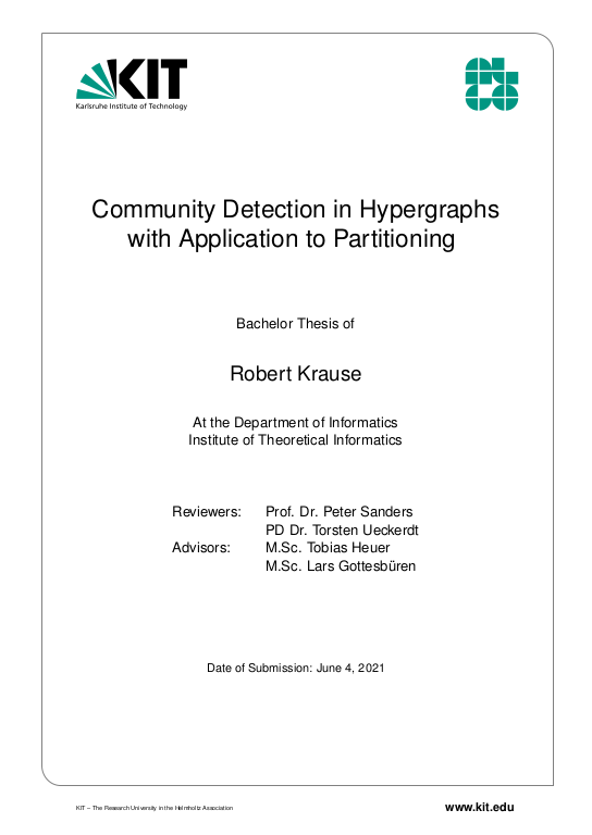 Community Detection in Hypergraphs with Application to Partiti...