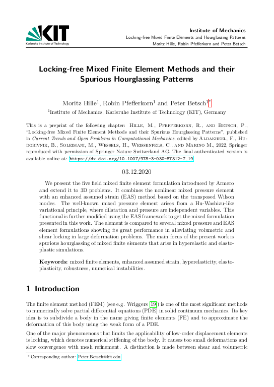 Locking-Free Mixed Finite Element Methods and Their Spurious H...