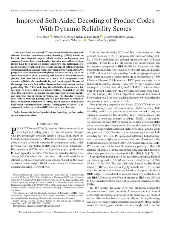 Improved Soft-Aided Decoding of Product Codes With Dynamic Rel...