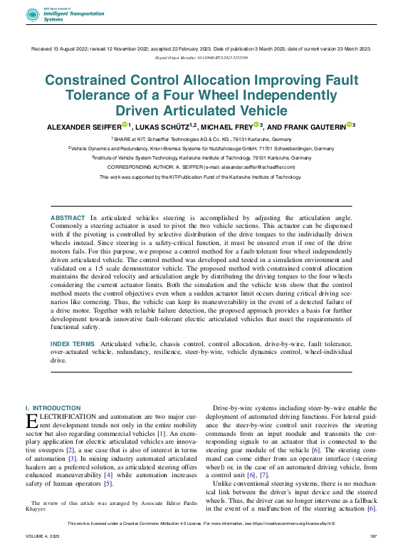 Constrained Control Allocation Improving Fault Tolerance of a ...