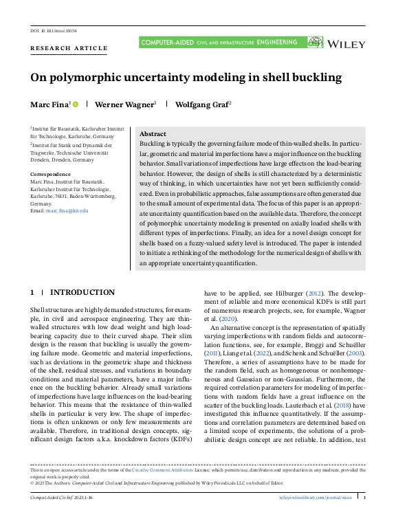 On polymorphic uncertainty modeling in shell buckling