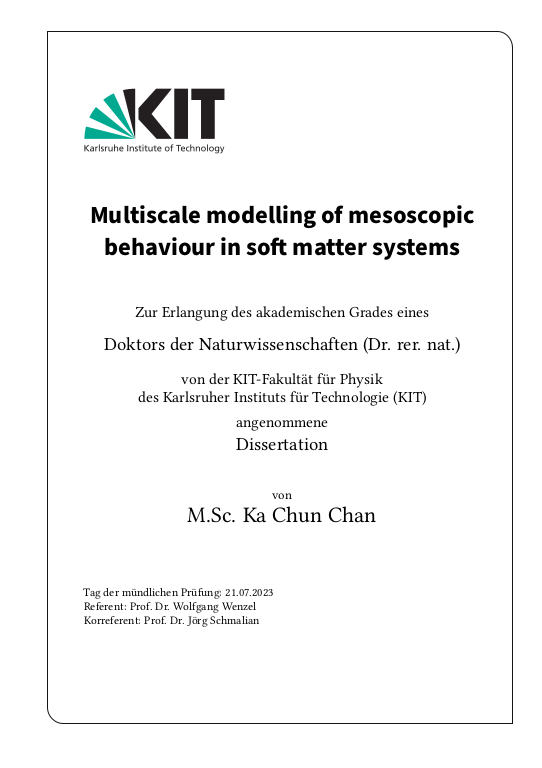 Multiscale modelling of mesoscopic behaviour in soft matter sy...