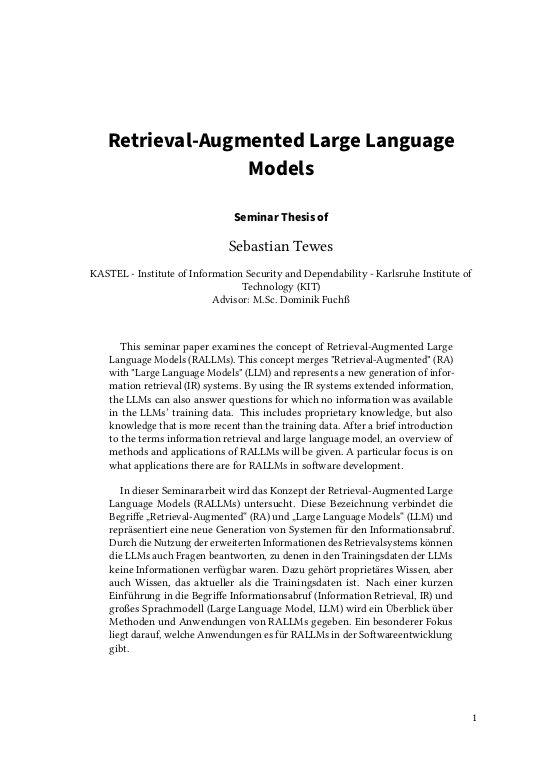 Retrieval-Augmented Large Language Models
