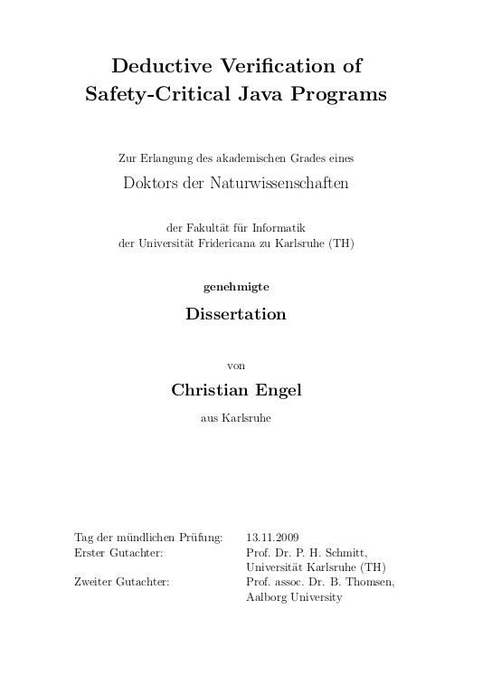 Deductive Verification of Safety-Critical Java Programs