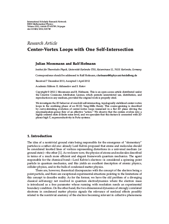 Center-Vortex Loops with One Self-Intersection